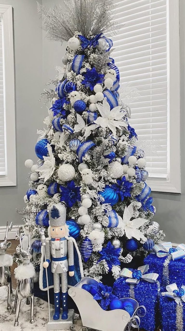 25 Blue And Silver Christmas Tree Ideas To Spark Holiday Magic - Grow ...