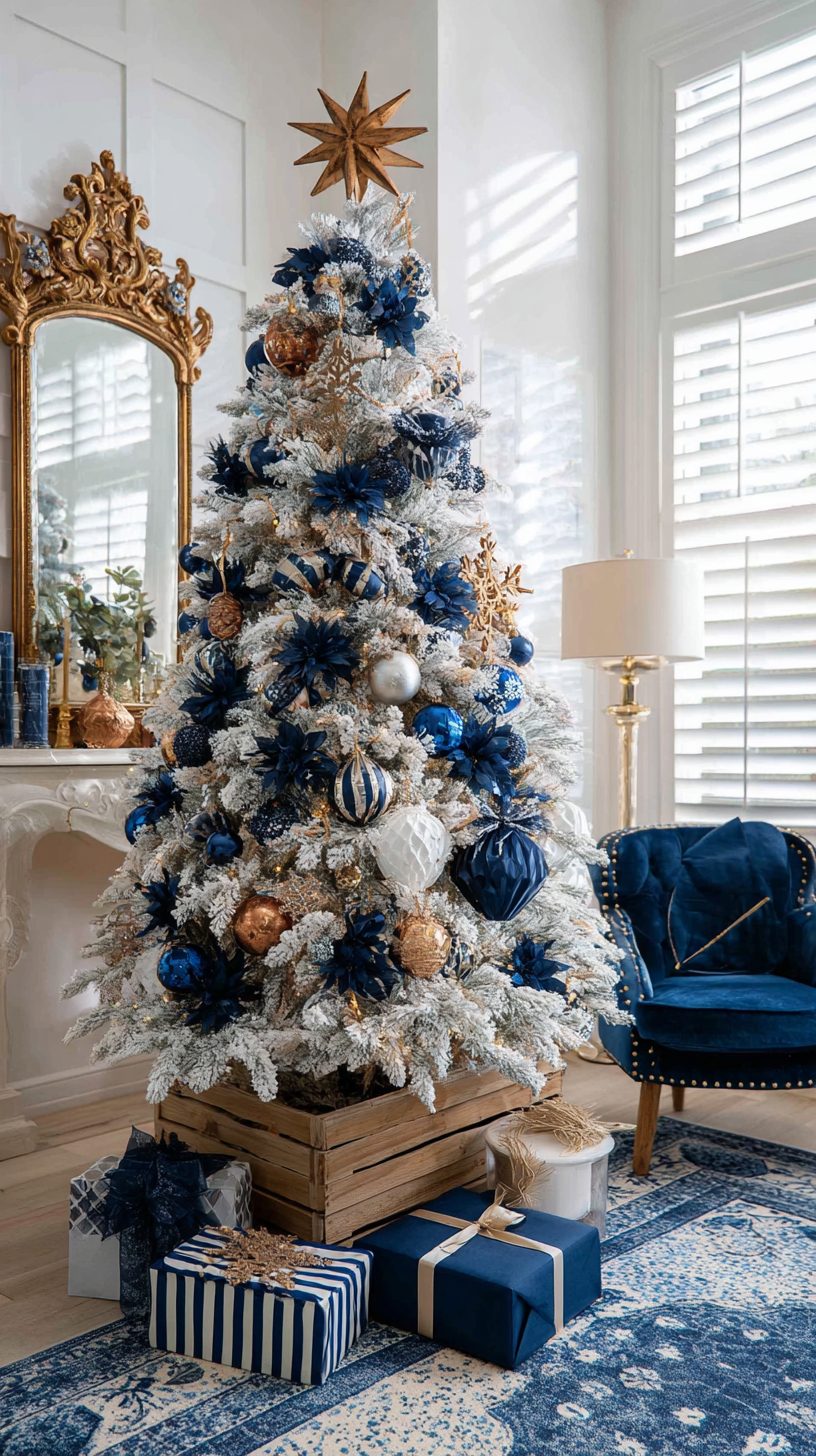 25 Blue And Silver Christmas Tree Ideas To Spark Holiday Magic - Grow ...