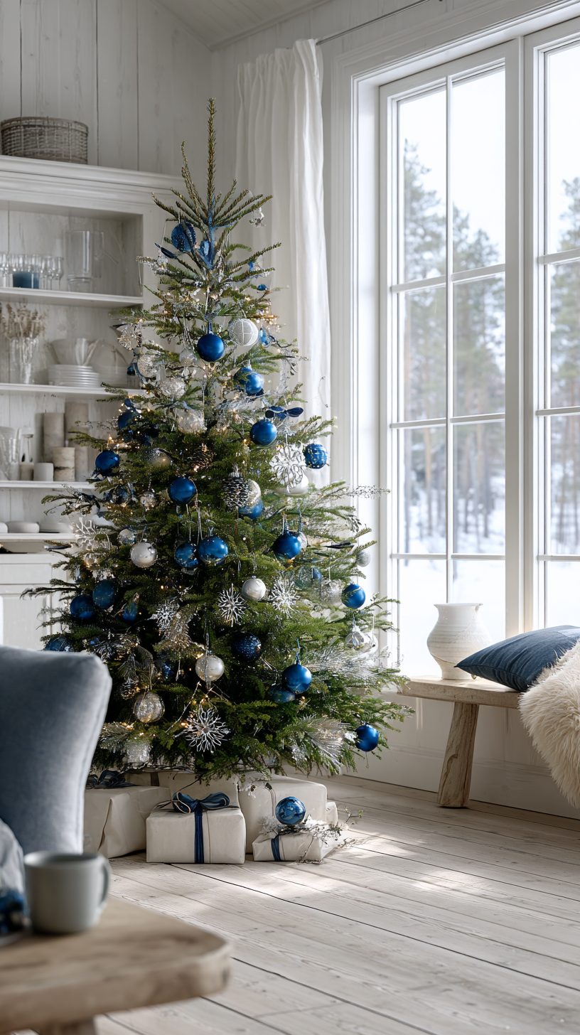 25 Blue And Silver Christmas Tree Ideas To Spark Holiday Magic - Grow ...