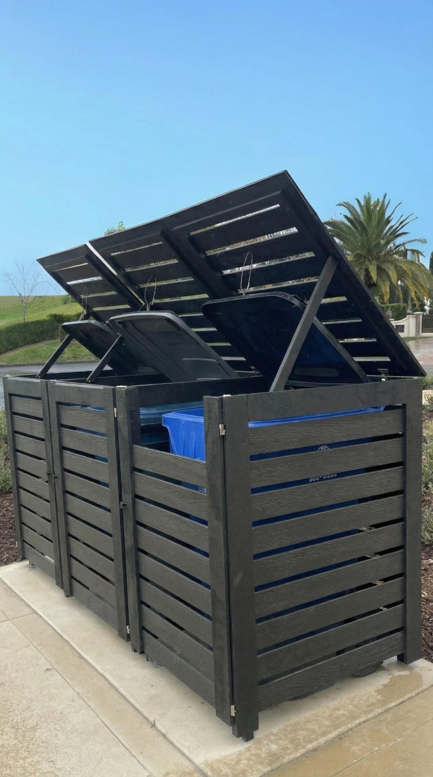 15+ Outdoor Garbage Storage Ideas That Are Simple & Easy! - Grow Your Yard