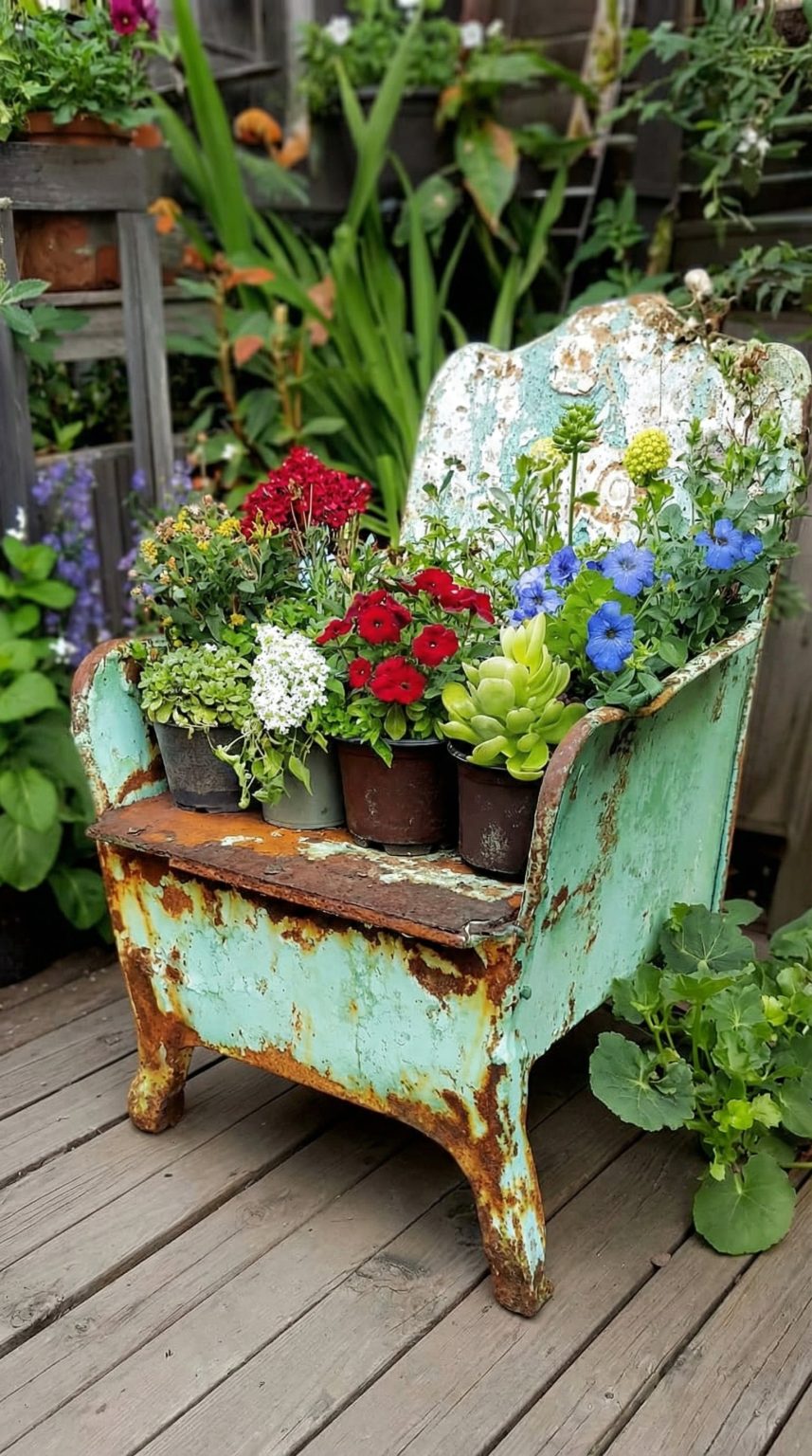 20+ Rustic Planter Ideas To Brighten Up Your Yard! - Grow Your Yard