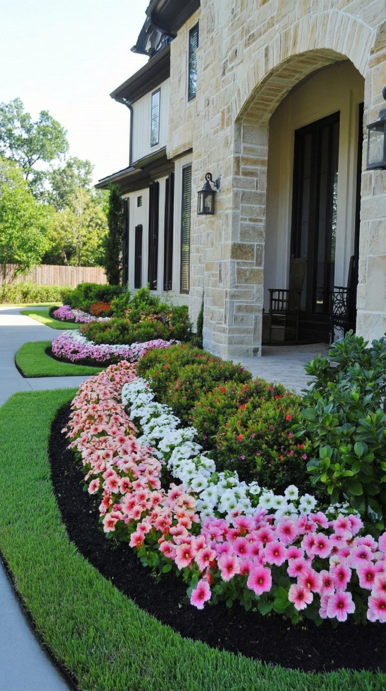 29+ Simple & Stunning Front Yard Flower Bed Ideas! - Grow Your Yard