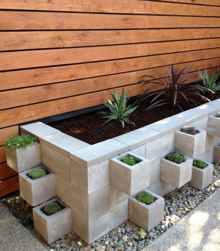 20+ Cheap, Easy & Eye-Catching Cinder Block Garden Ideas! - Grow Your Yard